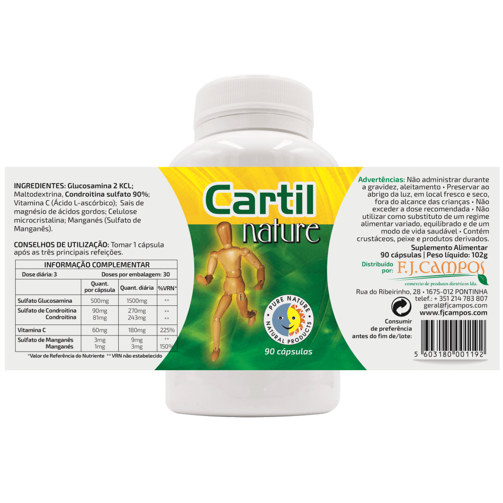 Cartil Nature - suplemento para articulações, ossos, músculos